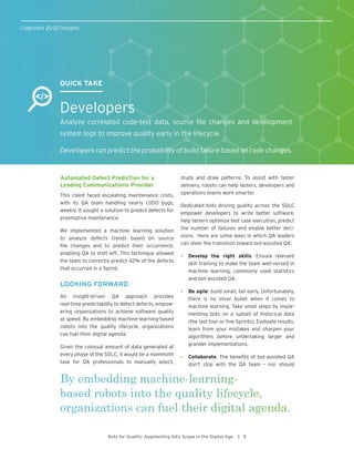 Bots for Quality: Augmenting QA's Scope in the Digital Age | PDF