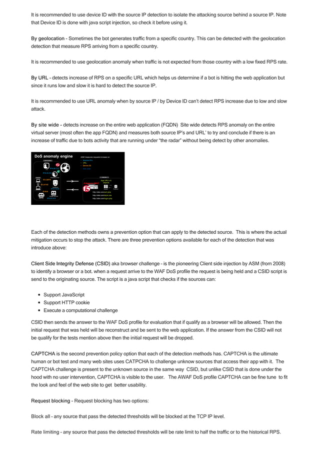 Bots mitigations overview with advance waf anti bot engine | PDF