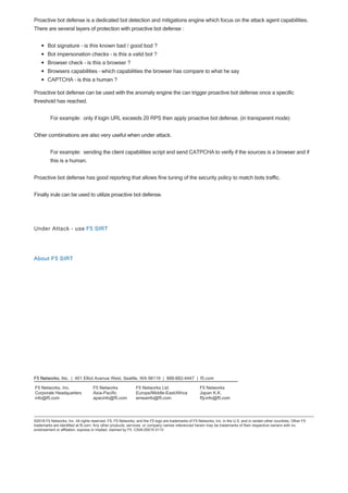 Bots mitigations overview with advance waf anti bot engine | PDF