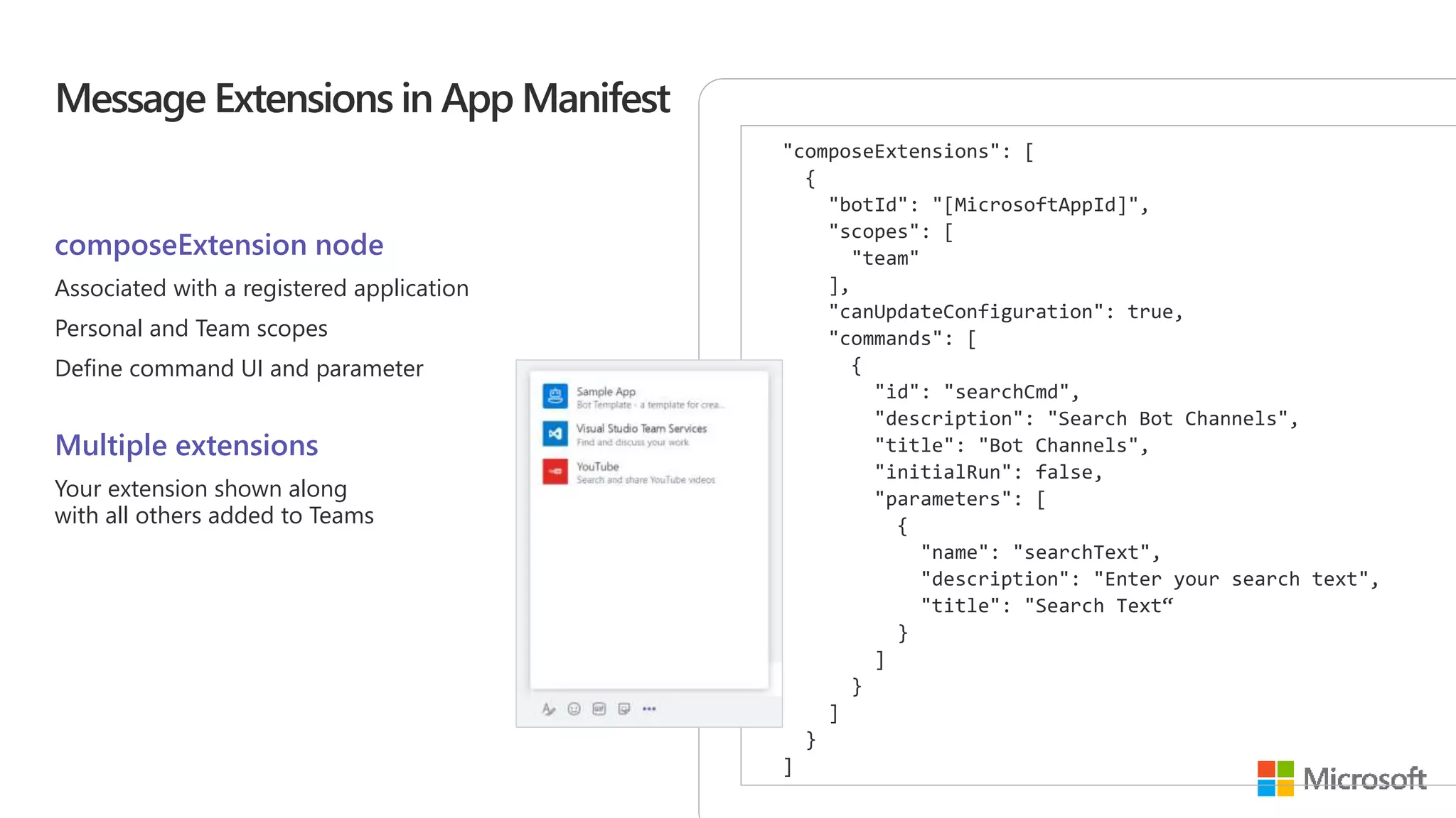 Bots, adaptive cards, task module, message extensions in microsoft ...