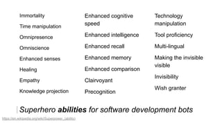 Software Bots as Superheroes in the SPACE of Developer Productivity | PPT