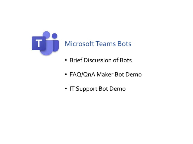 Bots for Microsoft Teams in Office 365 | PPTX