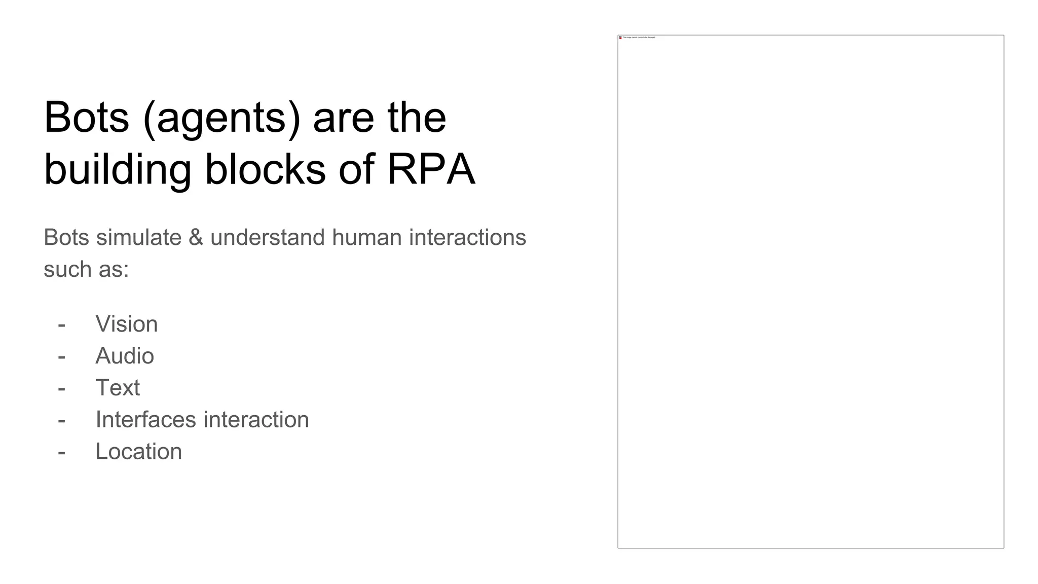 Bots in robotic process automation | PPTX