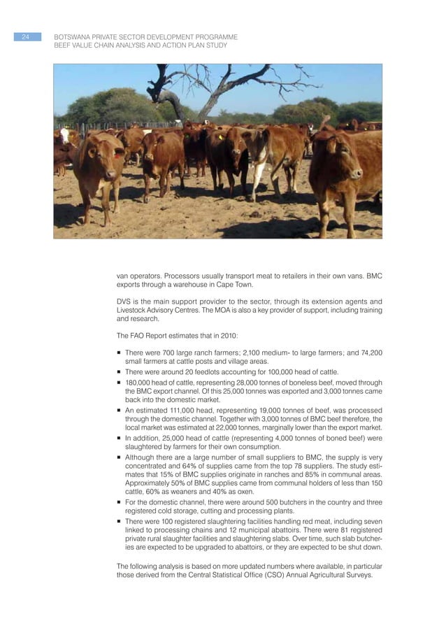 Botswana: Beef sector value chain analysis and action plan | PDF ...