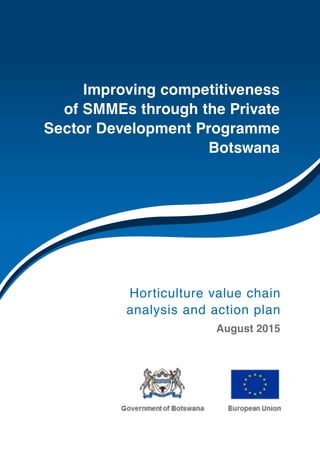 Botswana: Horticulture sector value chain analysis and action plan | PDF