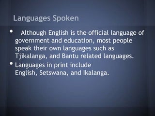 Botswana by Kyle Pagkatipunan Period 1 | PPTX