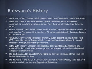 Botswana by Kyle Pagkatipunan Period 1 | PPTX