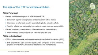 The Enhanced Transparency Framework: Case studies on its implementation ...