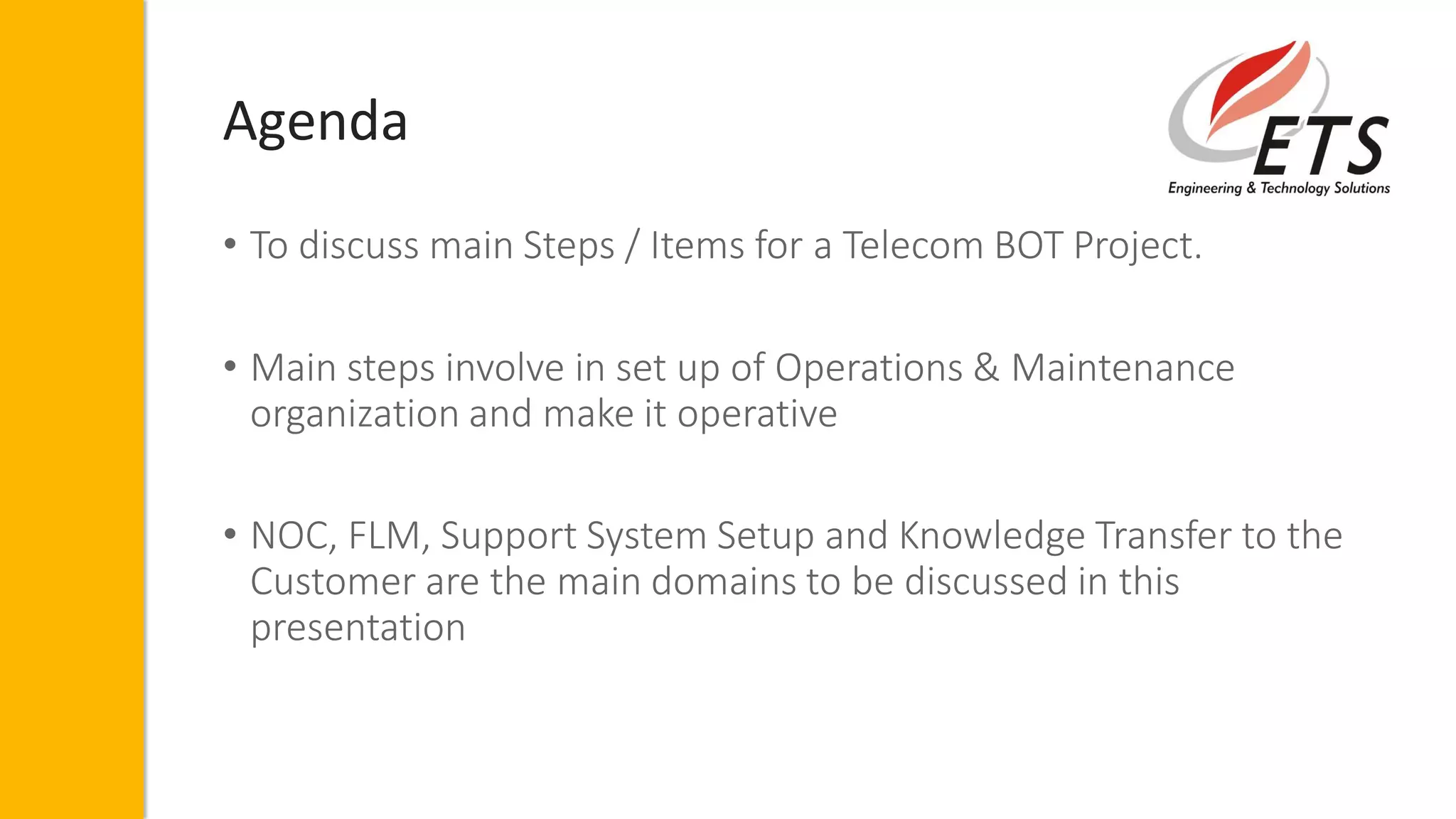 Telecom Manage Services NOC Operations Set up | PDF