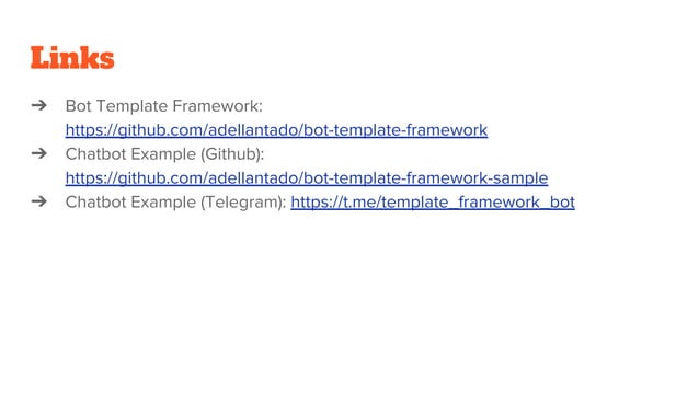 Bot template framework | PPT
