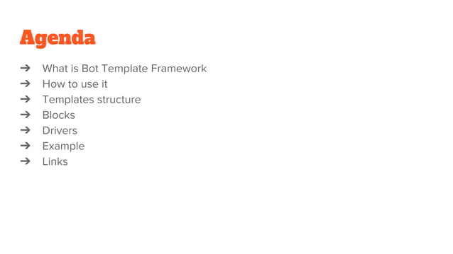 Bot template framework | PPT