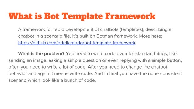 Bot template framework | PPT