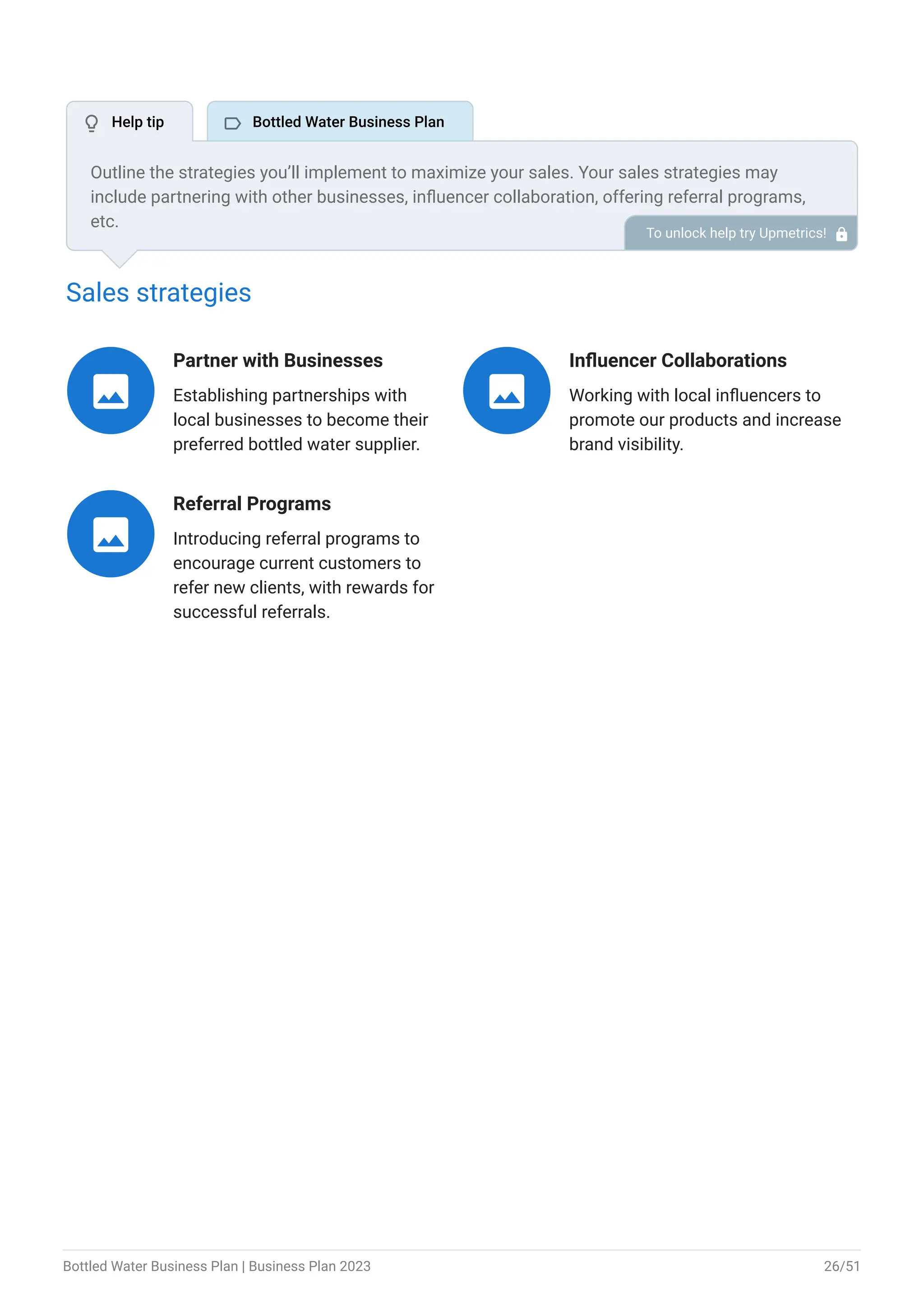 Bottled Water Business Plan Example | Upmetrics | PDF