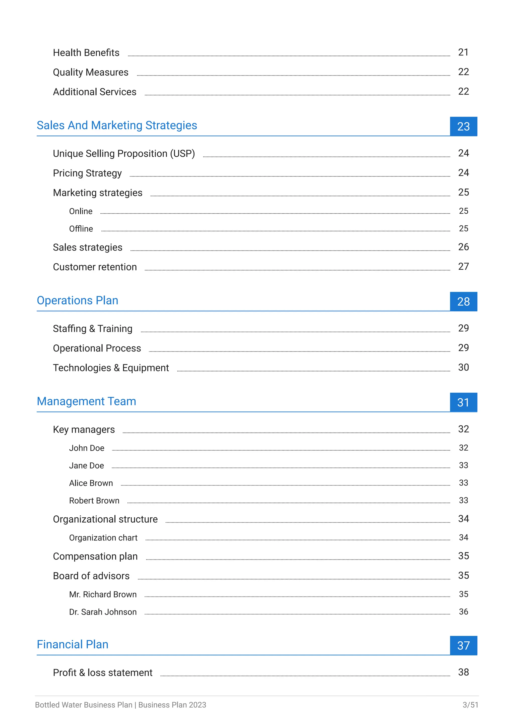 Bottled Water Business Plan Example | Upmetrics | PDF