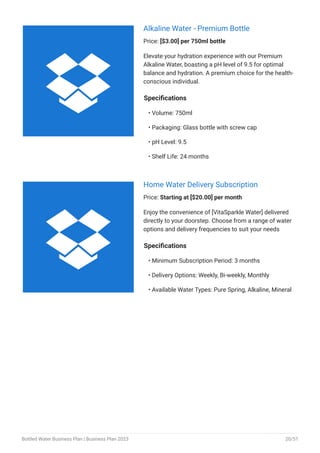 Bottled Water Business Plan Example | Upmetrics | PDF
