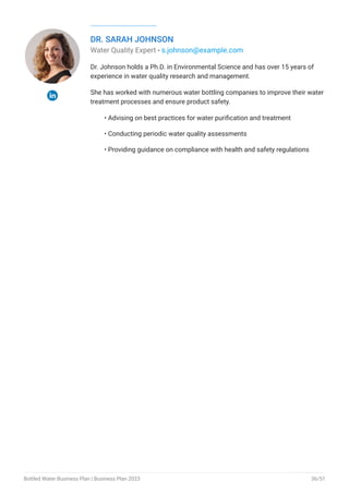 Bottled Water Business Plan Example | Upmetrics | PDF