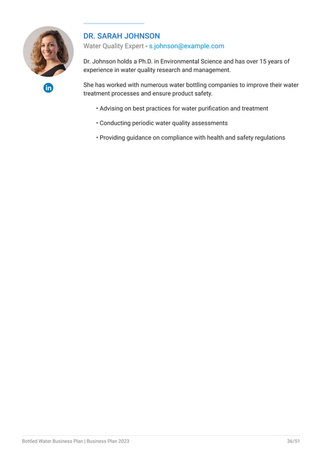 Bottled Water Business Plan Example | Upmetrics | PDF