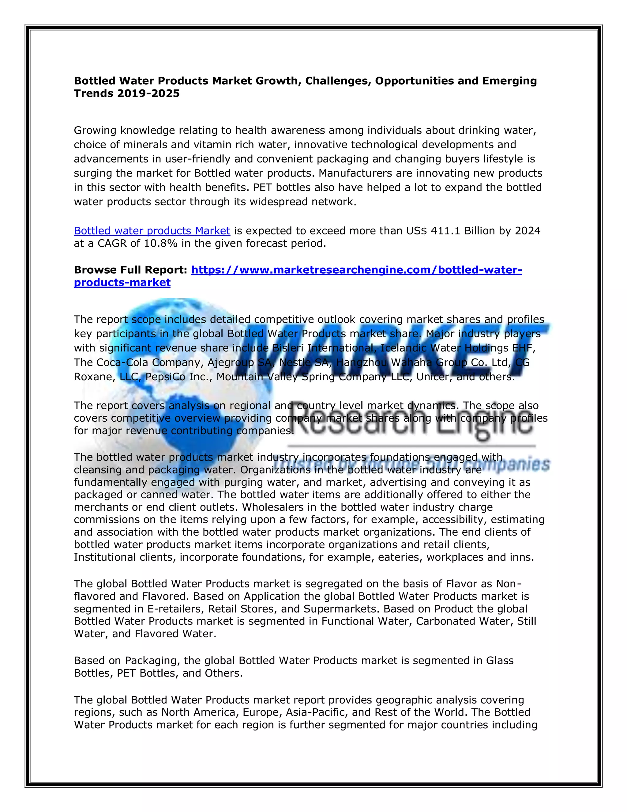 Bottled water products market | PDF