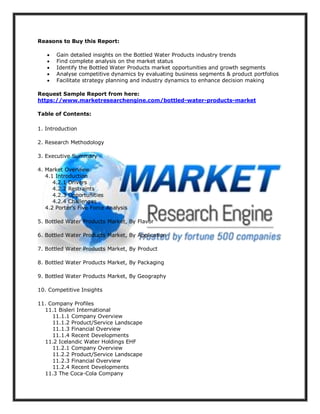Bottled water products market | PDF