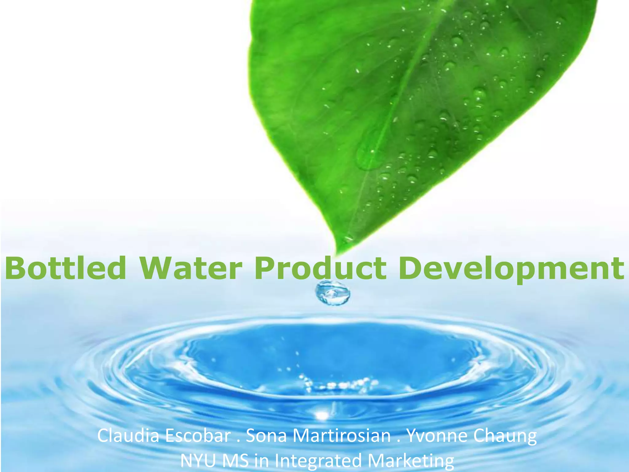 Bottled Water Product Development | PPTX