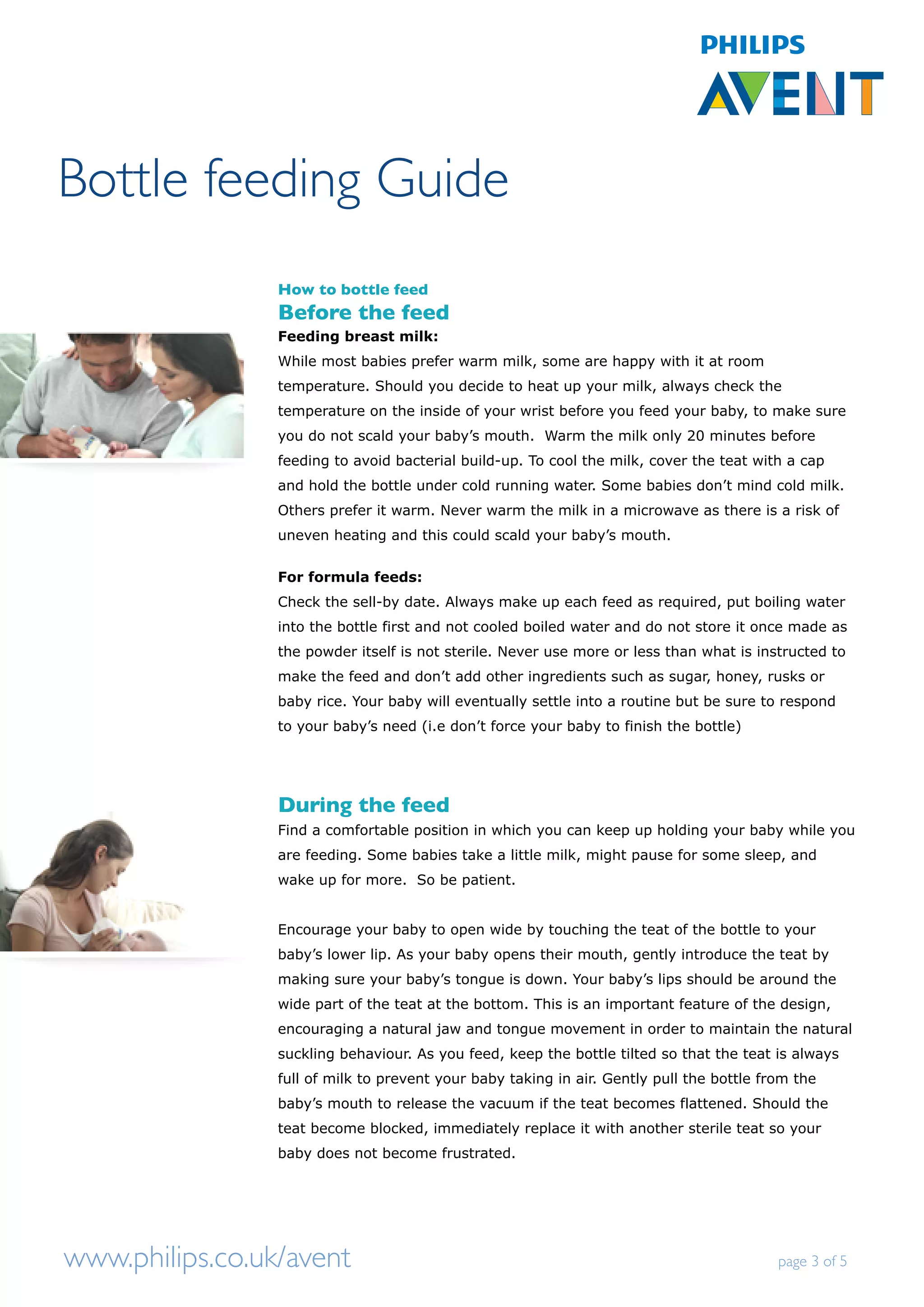 Bottle feeding guide avent | PDF