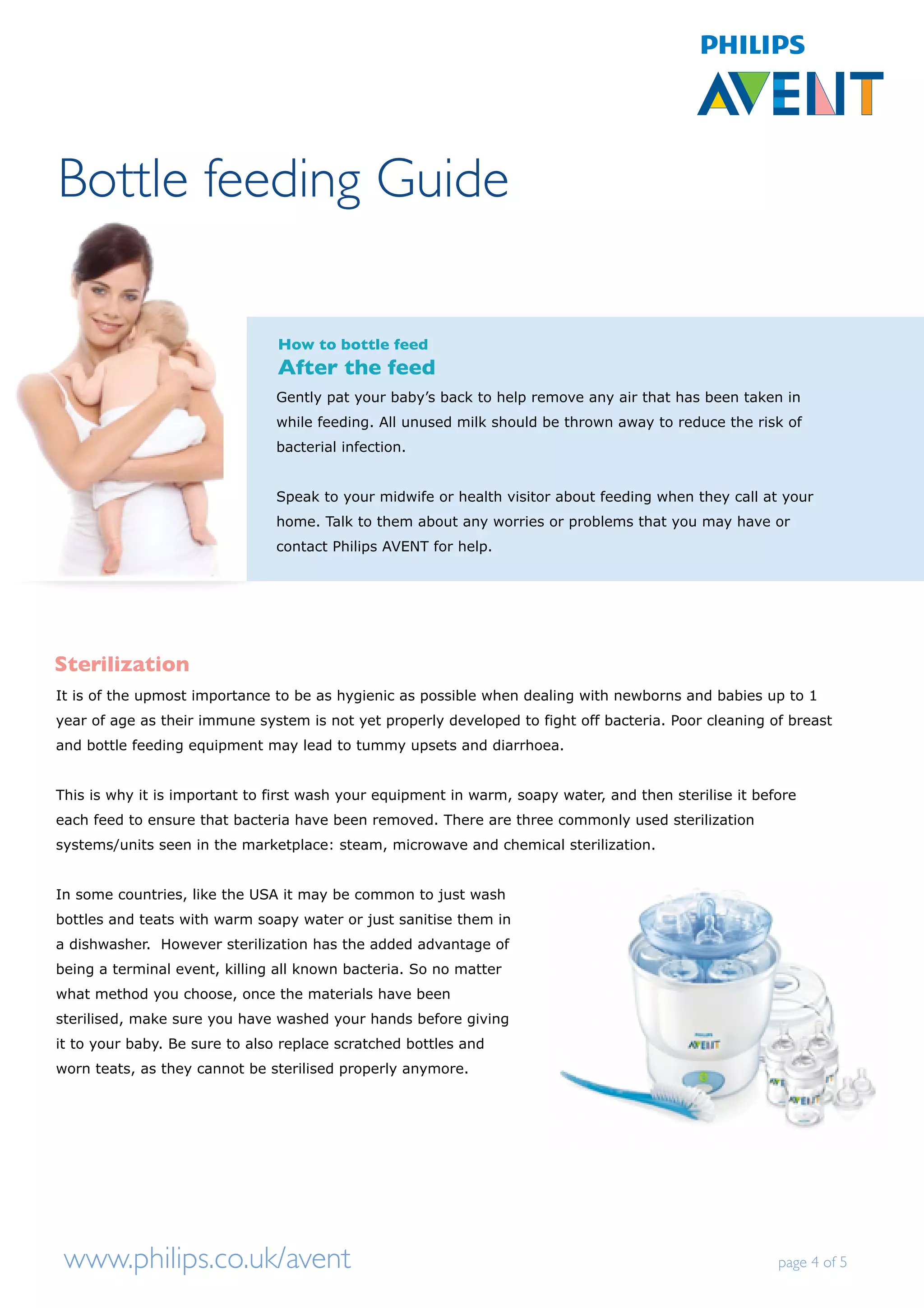 Bottle feeding guide avent | PDF