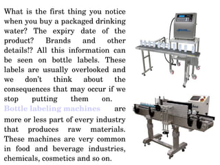 Bottle Labeling Machines | PPT