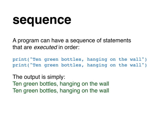 Coding with Counting Songs: “Ten Green Bottles” in Python | PDF | Programming Languages | Computing