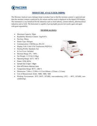 Bottles (pet, preform & glass) testing instruments | PDF