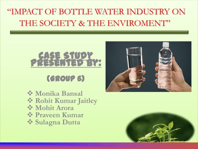 Bottle Water Boon Or Curse | PPT