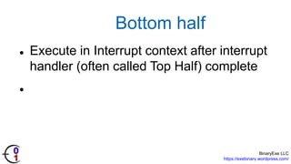 Bottom half in linux kernel | PPTX