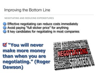 7 Ways to Improve the Bottom Line | PPT