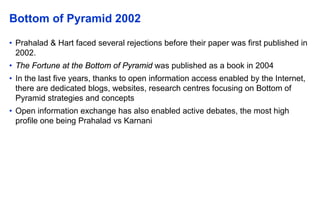 Bottom of pyramid: thoughts 2007 | PPT