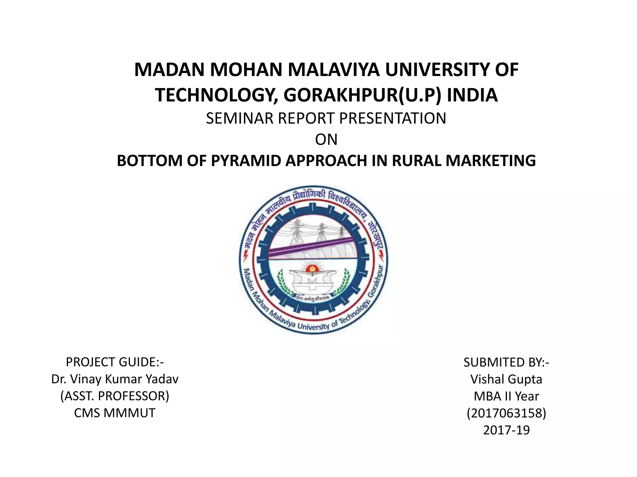 Bottom of pyramid approach in rural marketing sector | PPTX