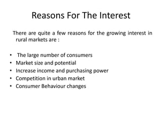 Bottom of pyramid approach in rural marketing sector | PPTX