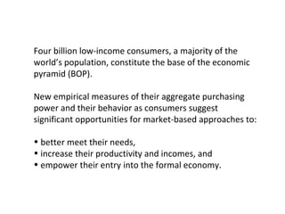 Bottom Of The Pyramid B24b Business Models | PPS