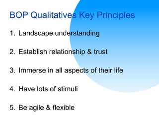 ‘Bottom of the Pyramid’ Qualitative Research - P&G | PDF