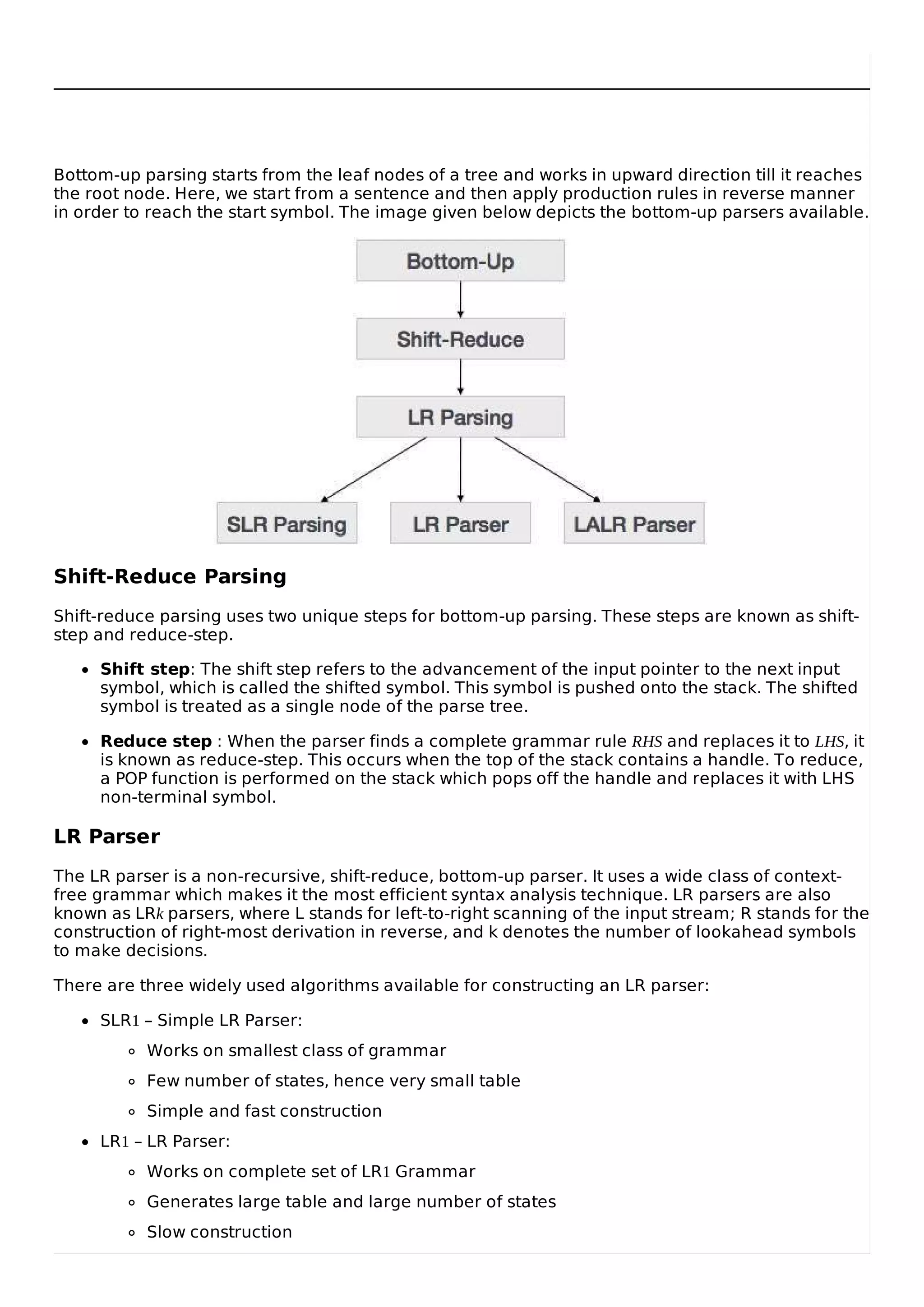 Bottom up parser | PDF | Programming Languages | Computing