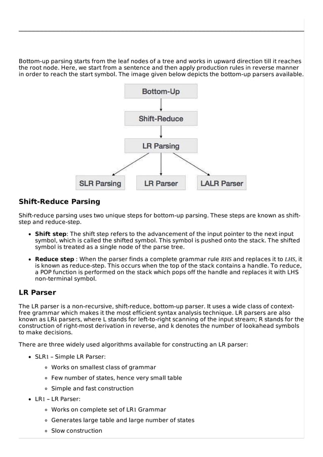 Bottom Up Parser Pdf