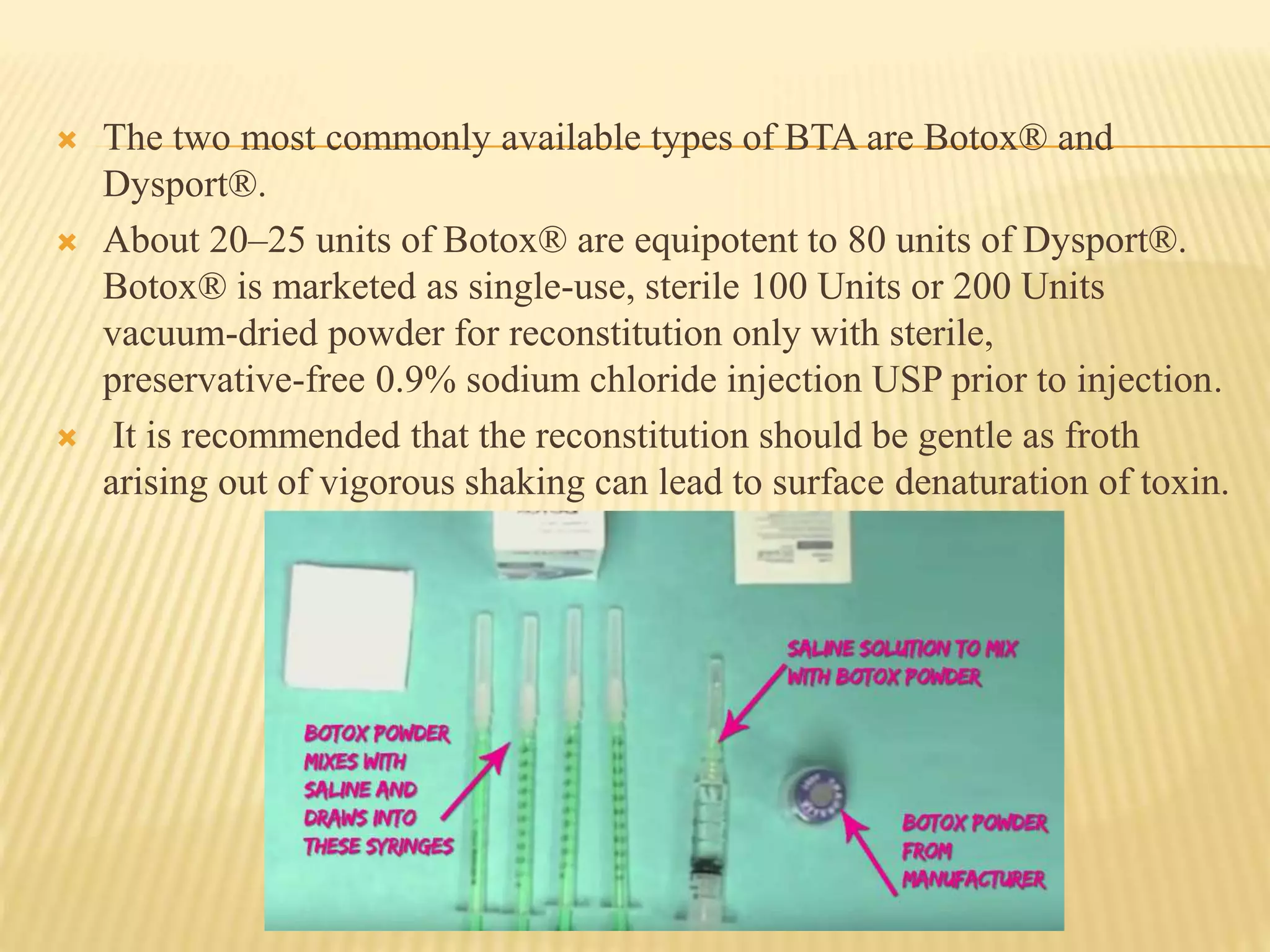 Botulinum toxin and its application in omfs | PPTX