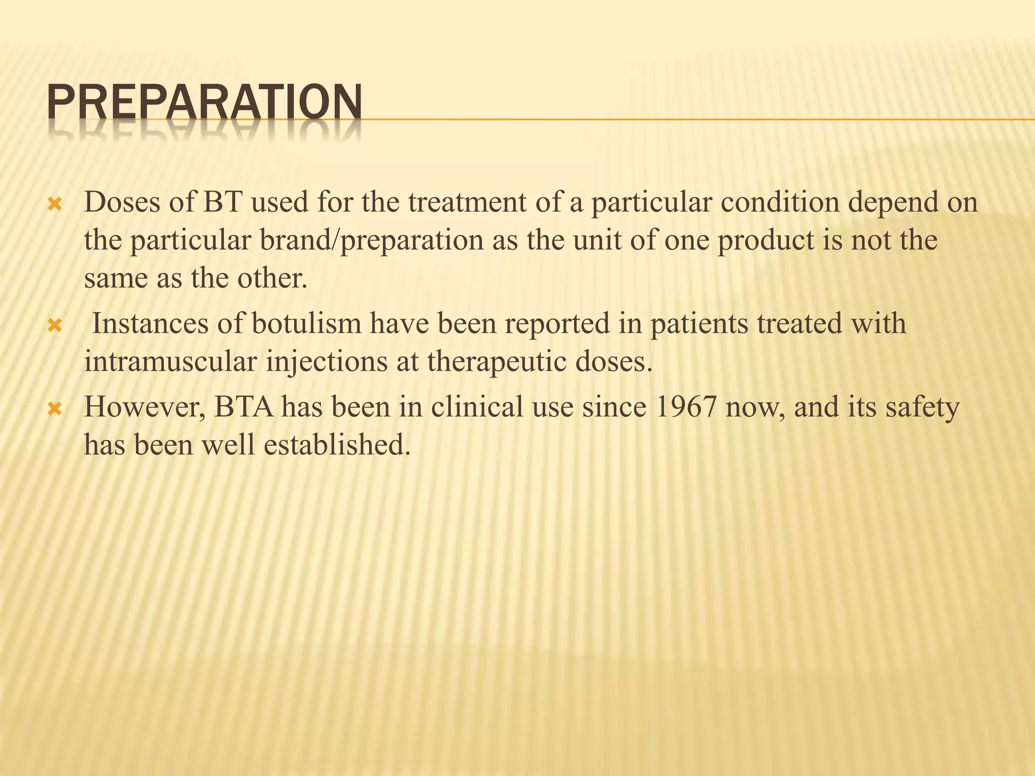 Botulinum toxin and its application in omfs | PPTX