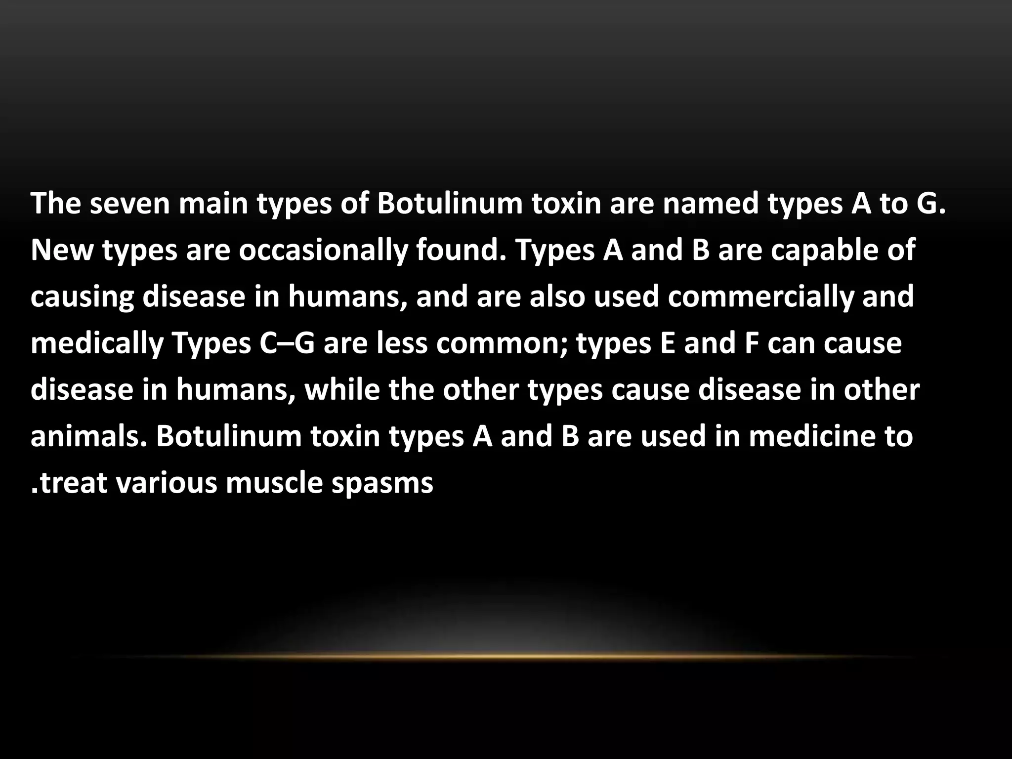 Botulinum toxin | PPTX