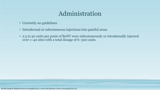 Botulinum Toxin for Neuropathic Pain | PPT