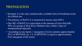 BOTOX - Botulinum toxin in aesthesis | PPTX