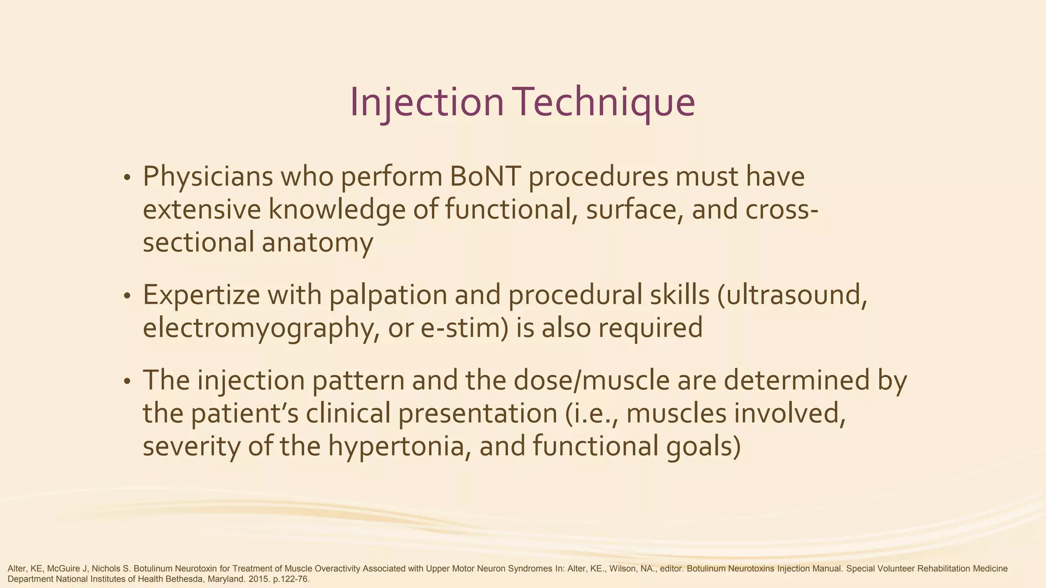 Botulinum Toxin Injection for Spasticity | PPTX