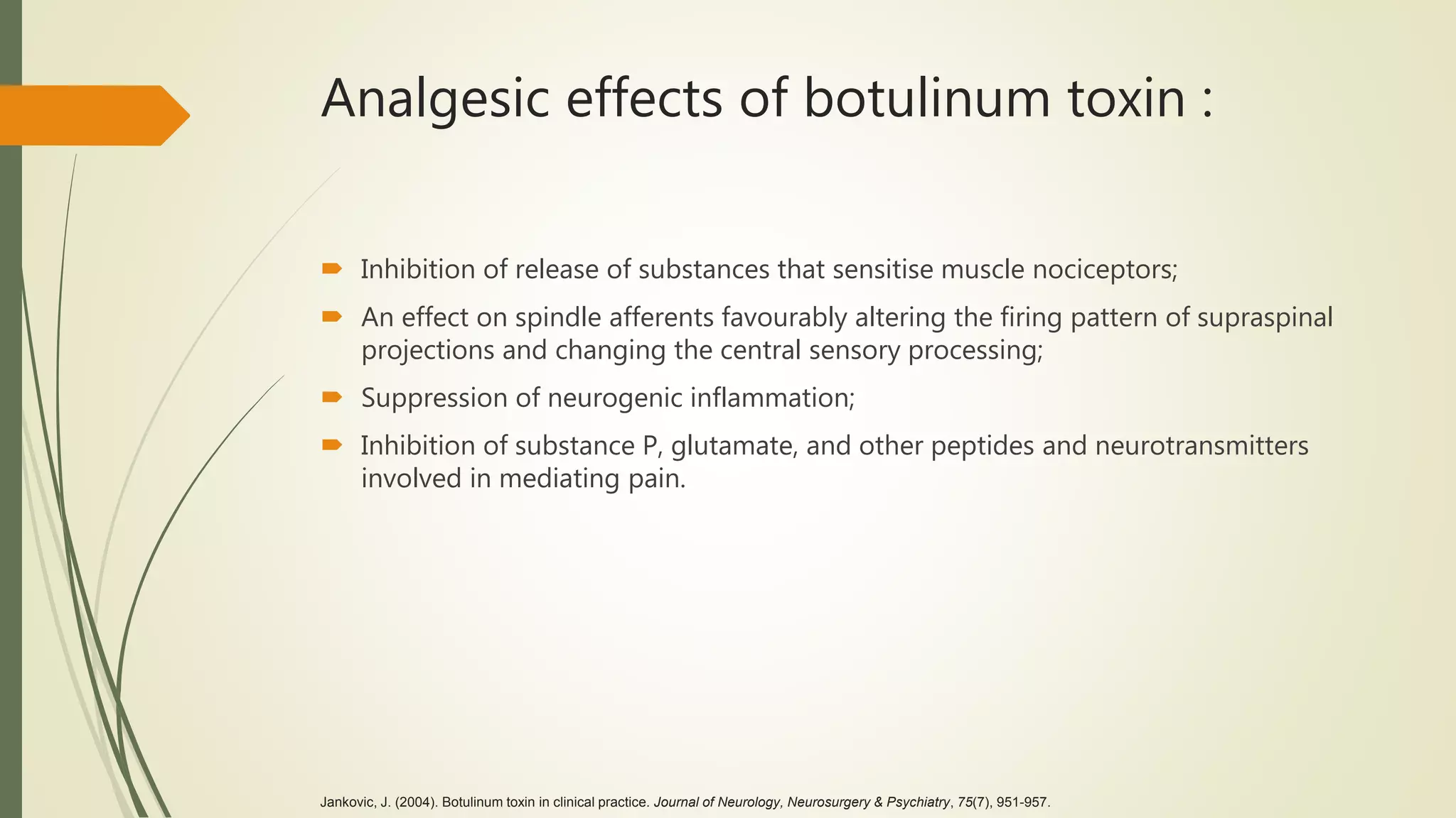Botulinum Toxin in Neurology | PPTX