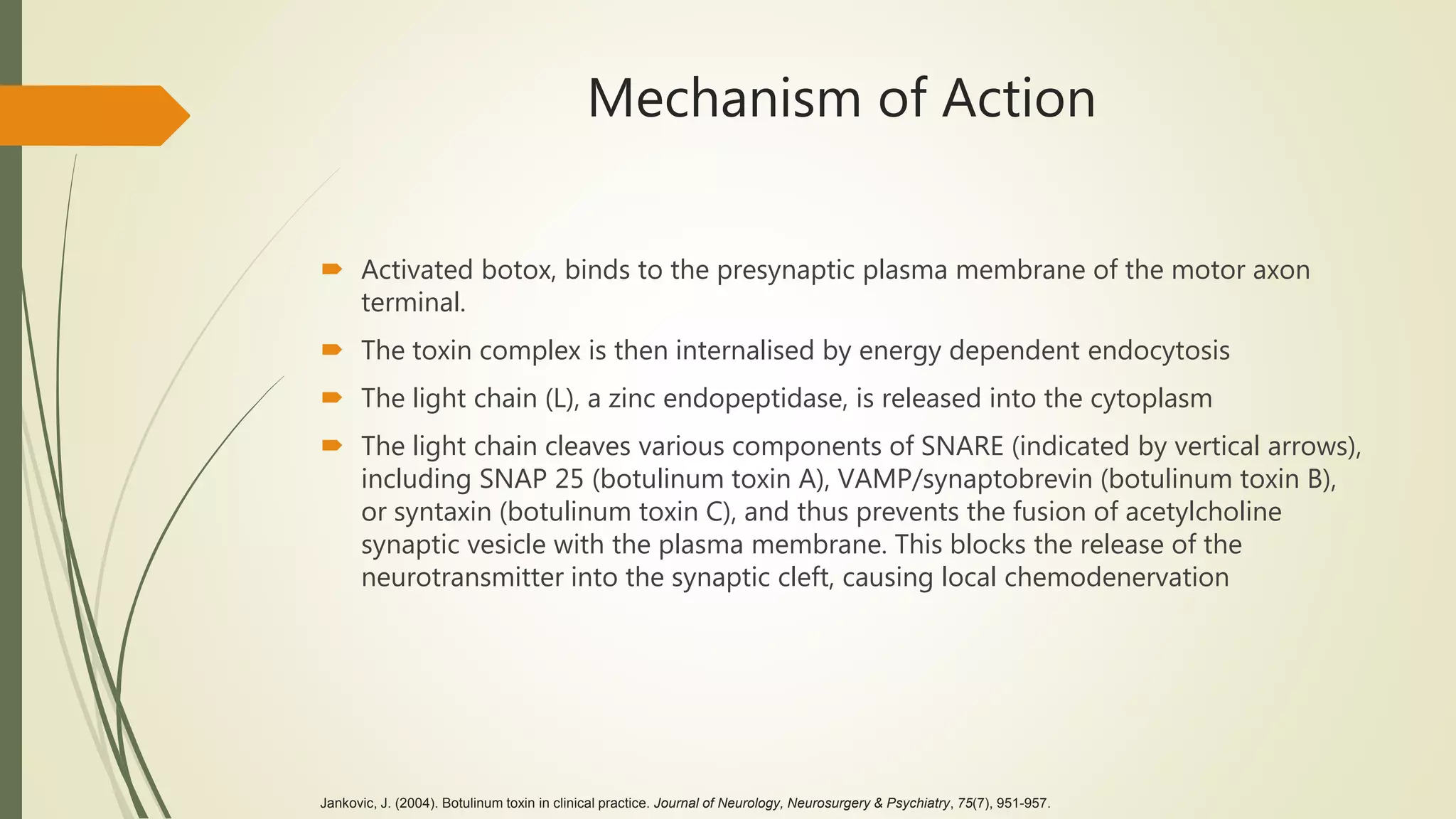 Botulinum Toxin in Neurology | PPTX