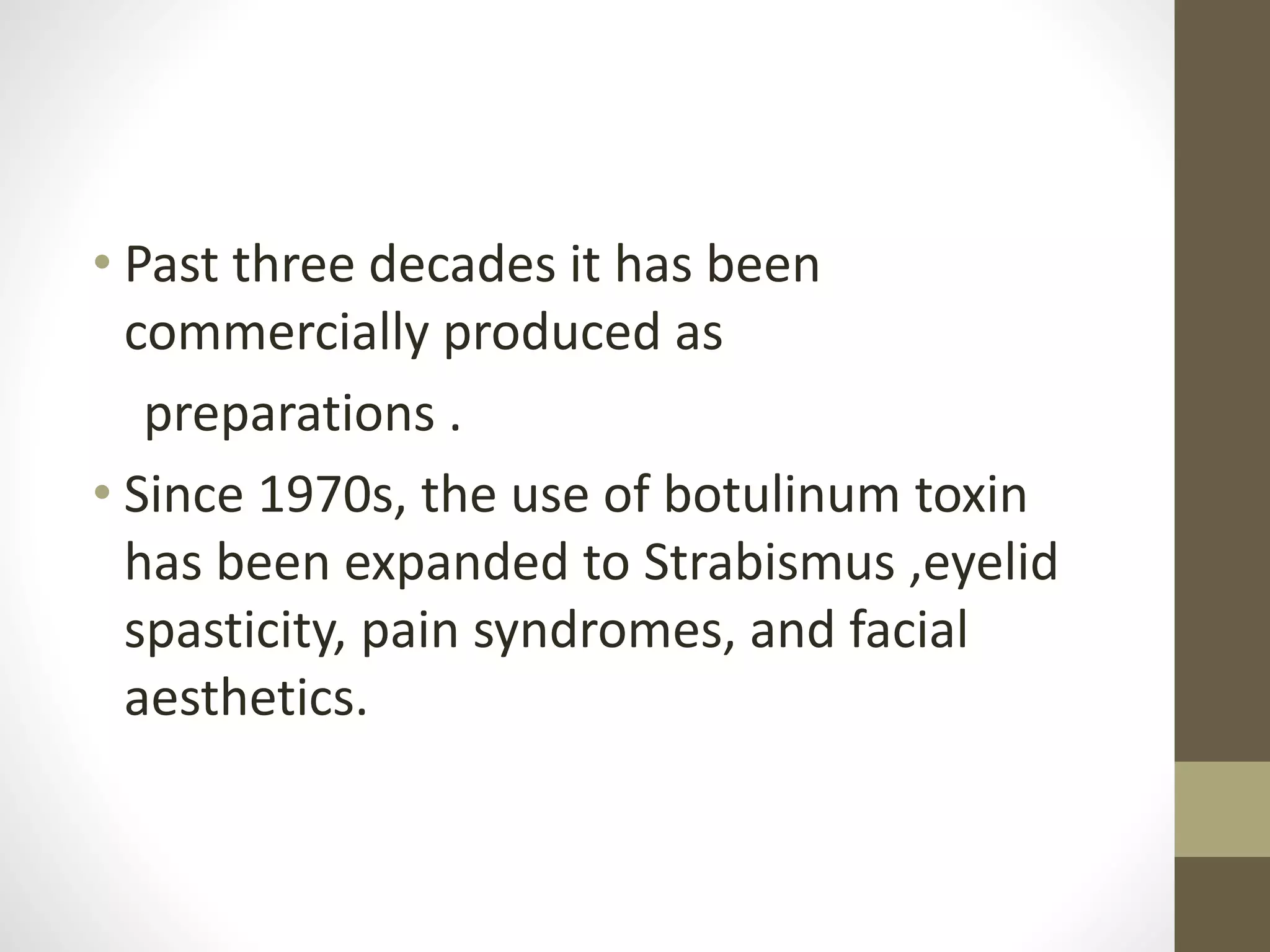 Botulinum toxin in ophthalmology | PPTX