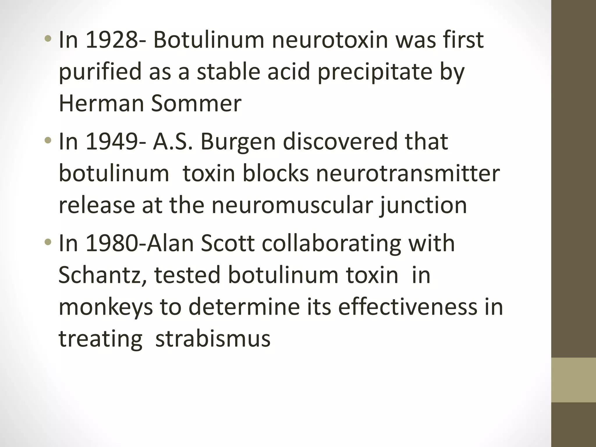 Botulinum toxin in ophthalmology | PPTX