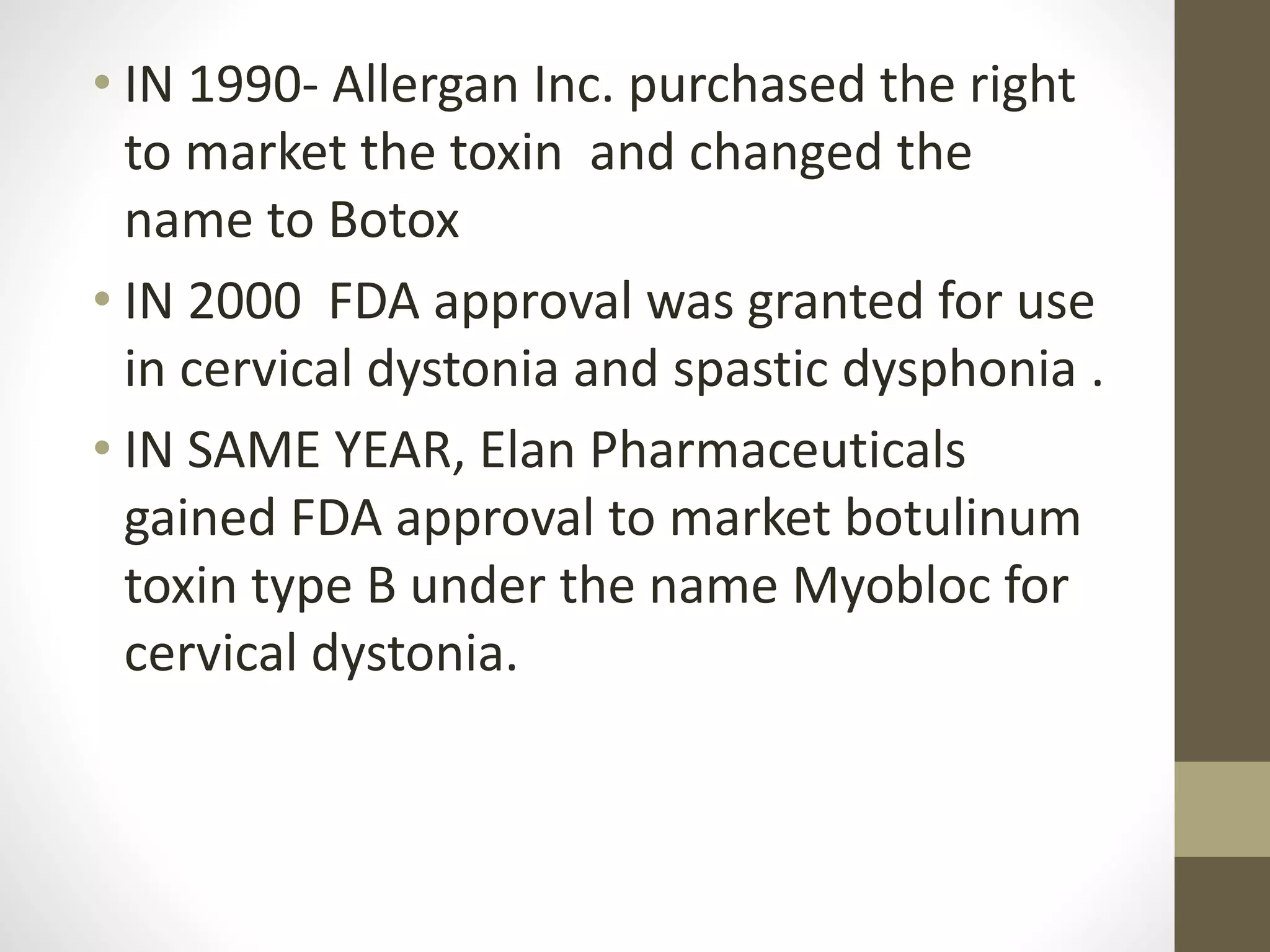 Botulinum toxin in ophthalmology | PPTX